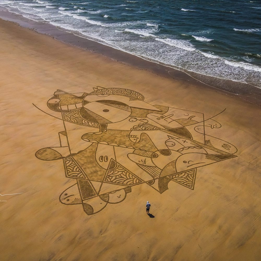 Beach Art Effet Mer - Discover Beach art by Jben, ephemeral art!